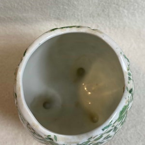 Vintage Egg Shaped Three-footed Vase With Green Roses - Etsy