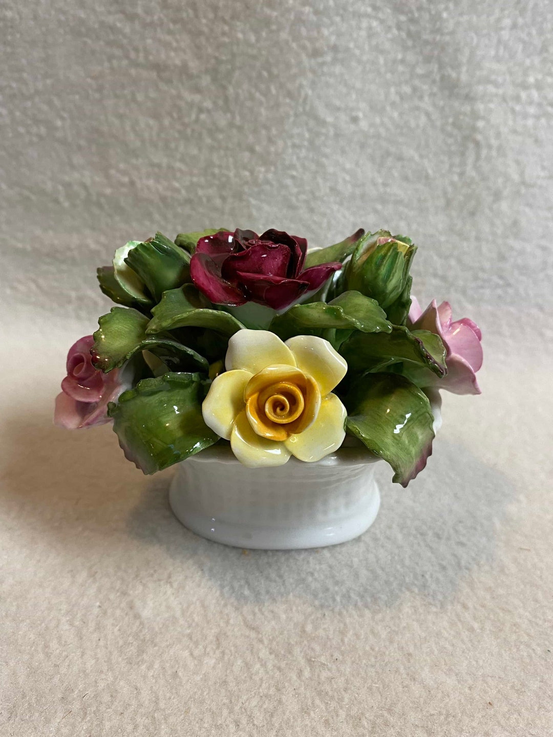 Aynsley Porcelain June Roses in White Bowl PF125 - Etsy