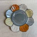 Vintage Japan Iridescent Hand-painted Lotus Bowl With Saucer and Spoon ...
