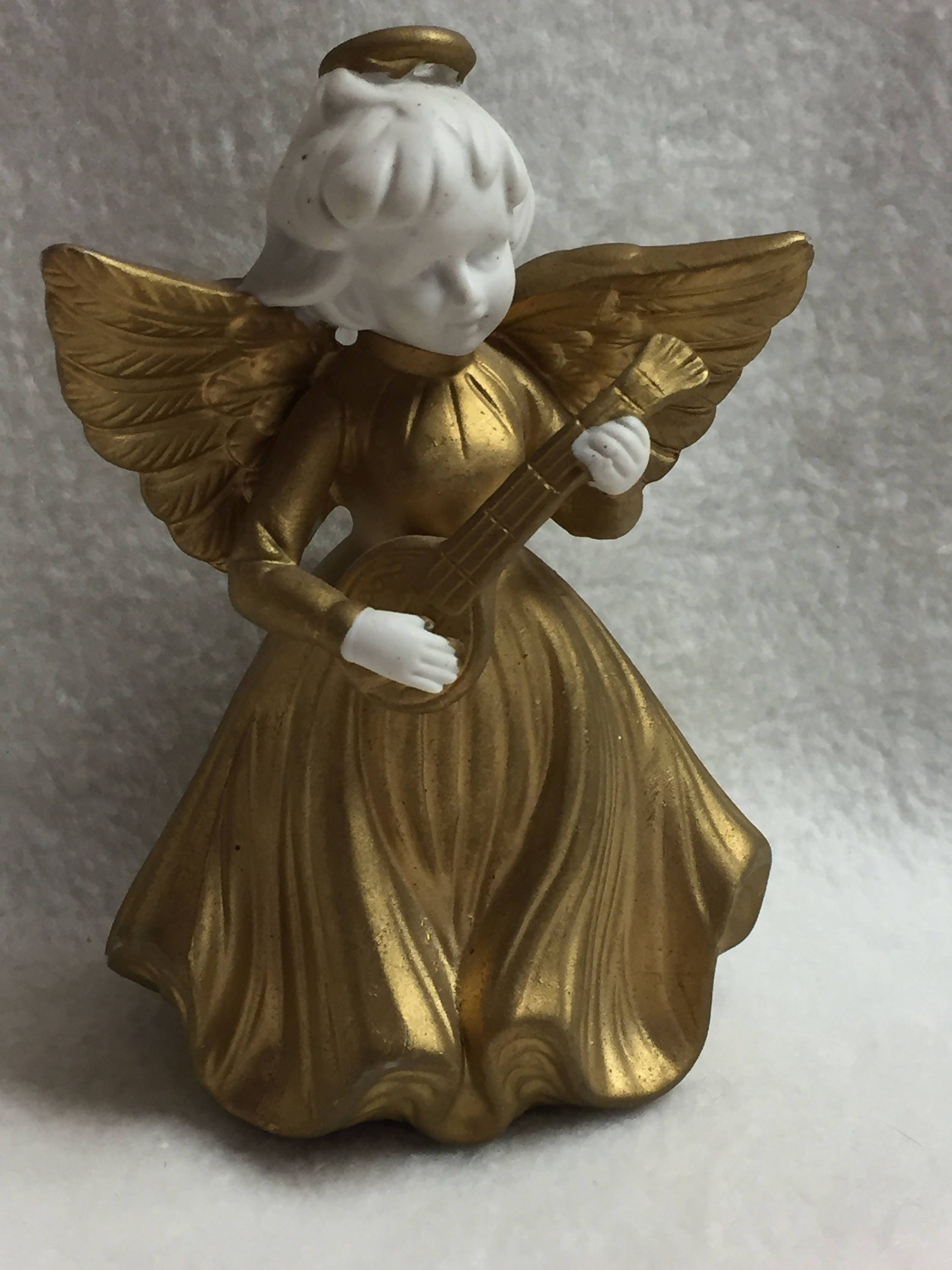 Vintage Angel figurine ceramic Angel Angel figurine with lute cherub ...