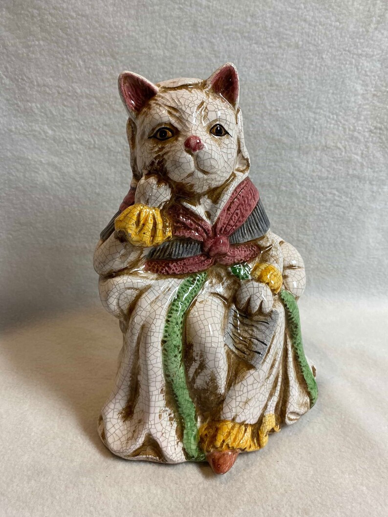 Vintage Fancy Cat in Victorian Dress Seated in a Chair - Etsy