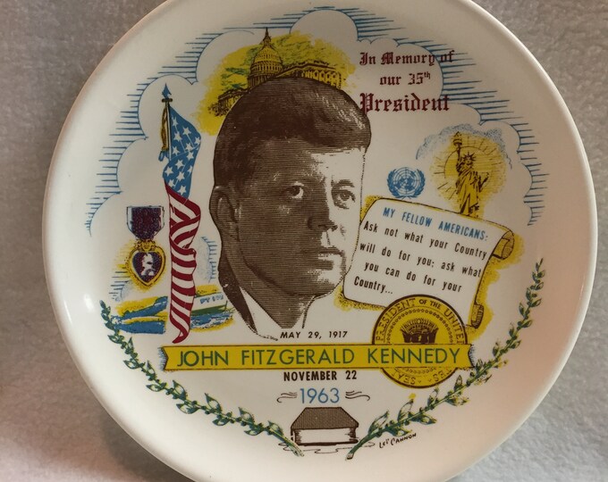 John F. Kennedy Memorial Collector Plate PR079 - Etsy