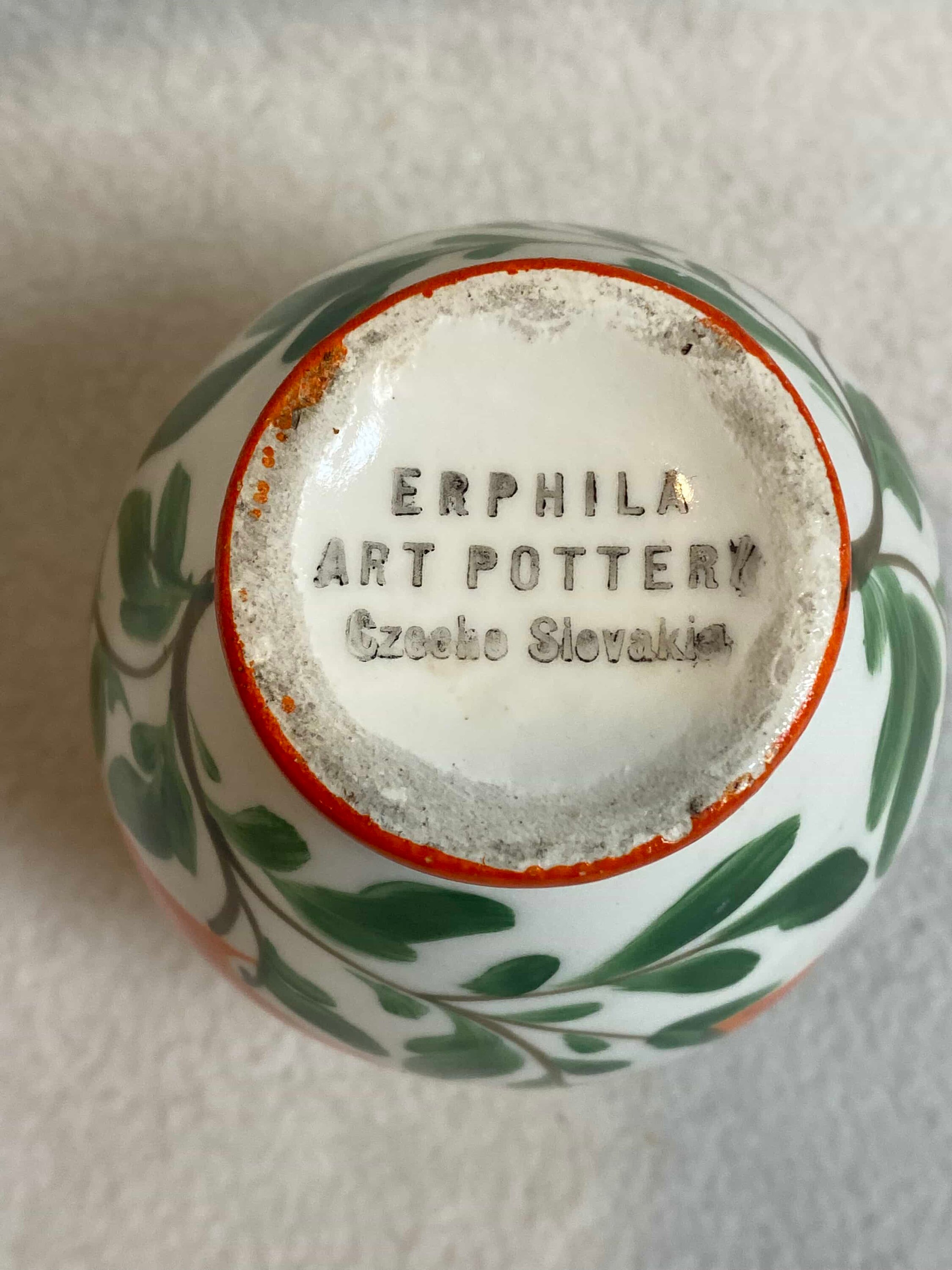 Vintage Erphila Art Pottery Bulb Shape Orange Poppy Vase - Etsy