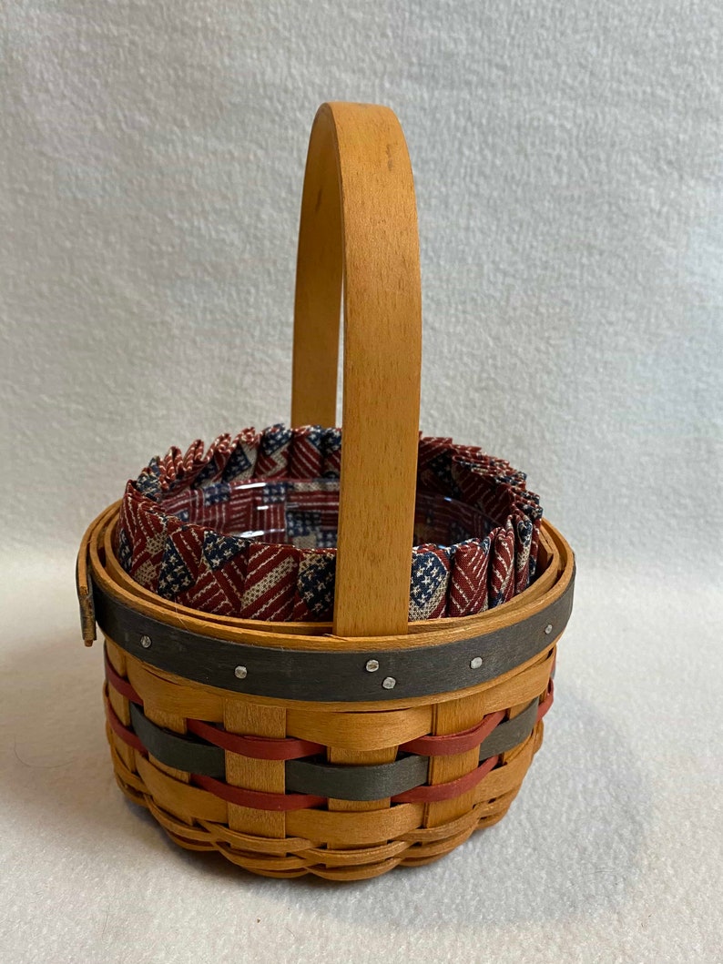 Longaberger 1996 Inaugural Round Basket with Wooden Handle | Etsy