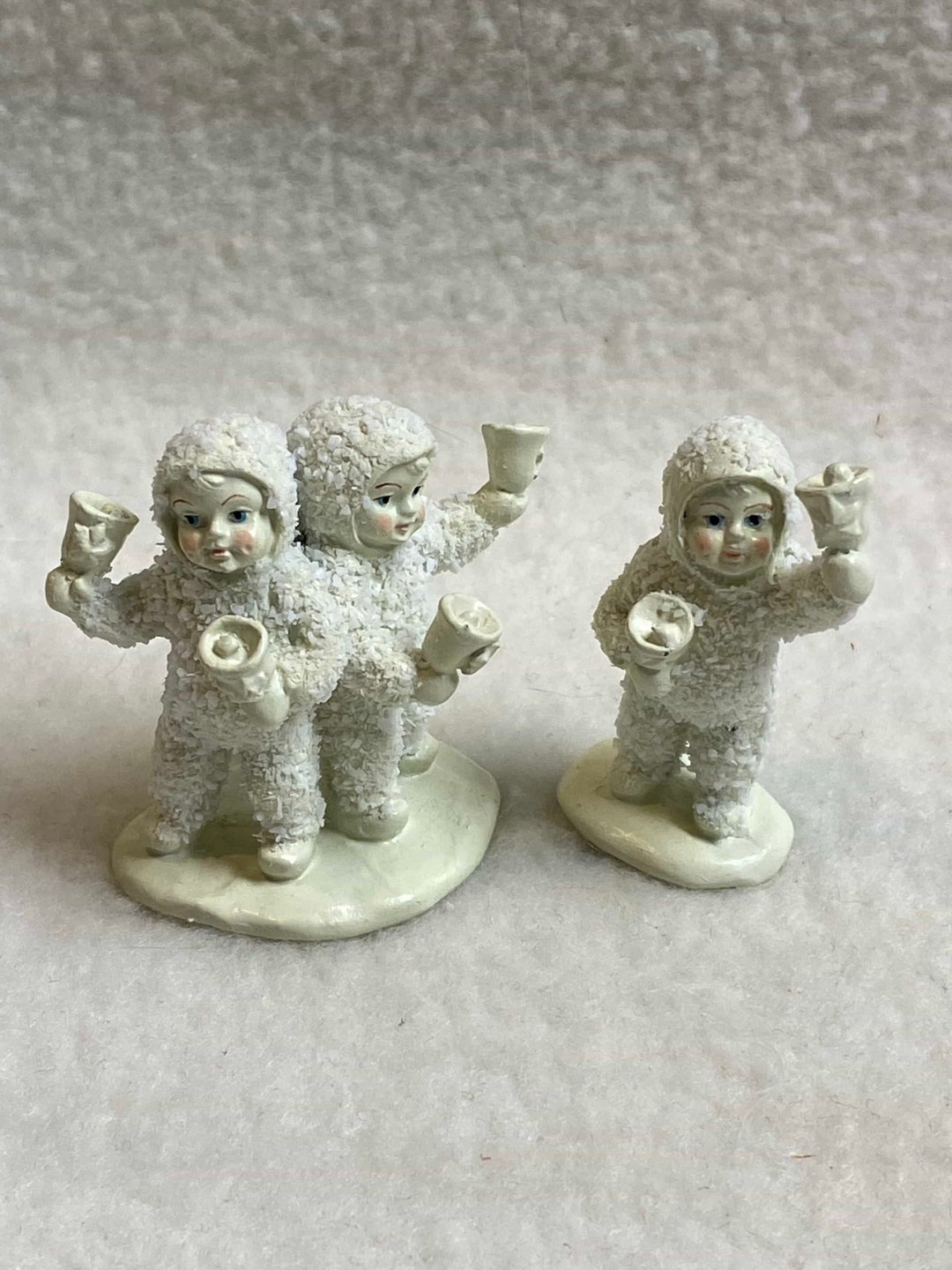 Vintage Department 56 Hand-painted Pewter Miniature Snowbabies 'let's ...