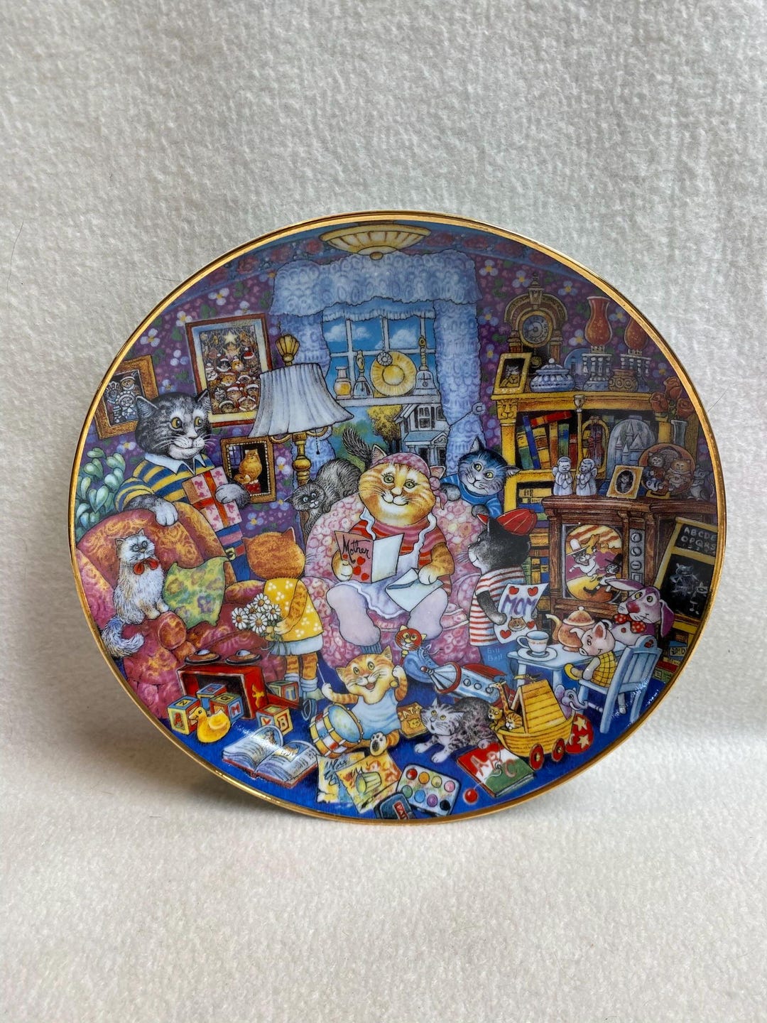Franklin Mint Collector Plate - Bill Bell - 'purrfect Mom' (#PLT758) - Etsy