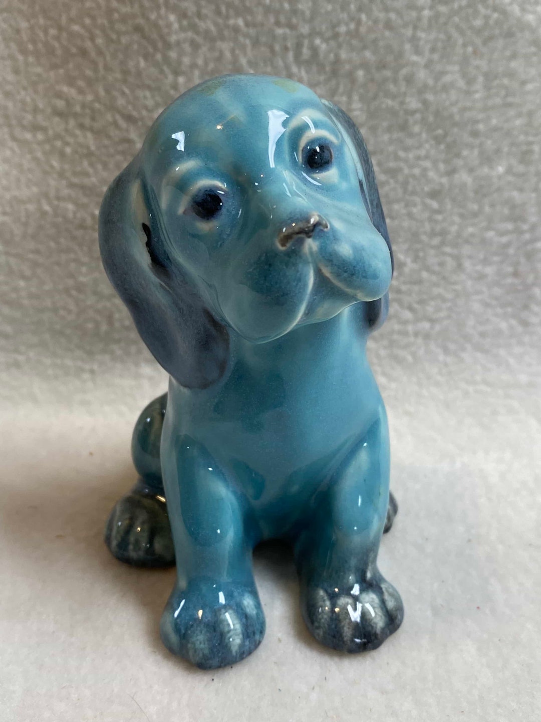 Vintage Beswick Blue Sitting Dog Figurine BCD725 - Etsy