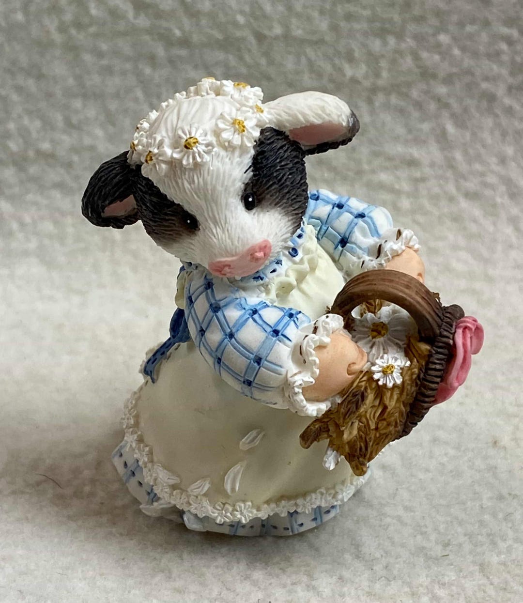 Mary's Moo Moos Figurine - Small Cow With Flowers - 'flour Girl' (# ...