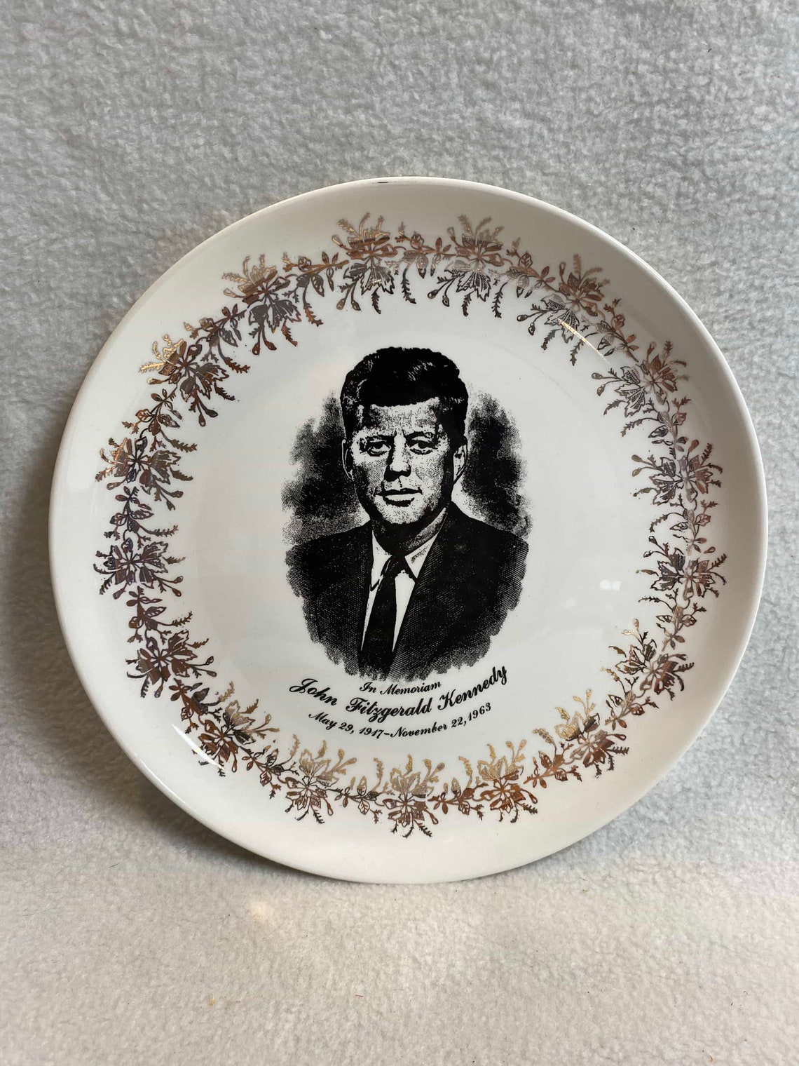Vintage John F Kennedy Memorial Collector Plate PR163 - Etsy
