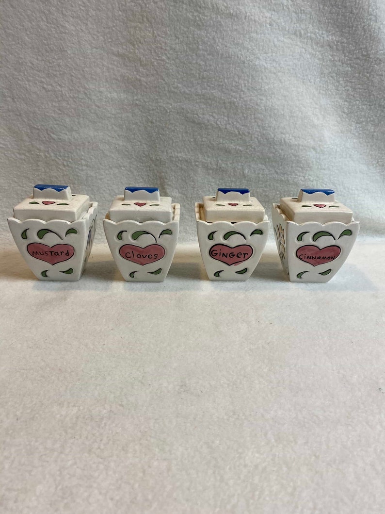 Vintage Spice Containers Set of 8 Sage Ginger Cloves | Etsy