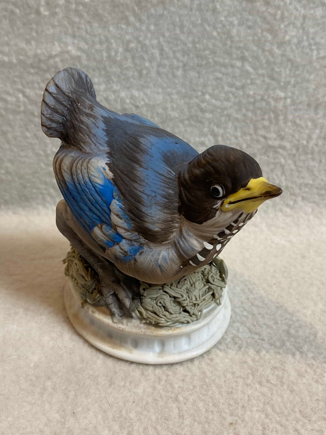 Vintage Lefton Baby Blue Bird on Pedestal Figurine (#BCD696) - Etsy