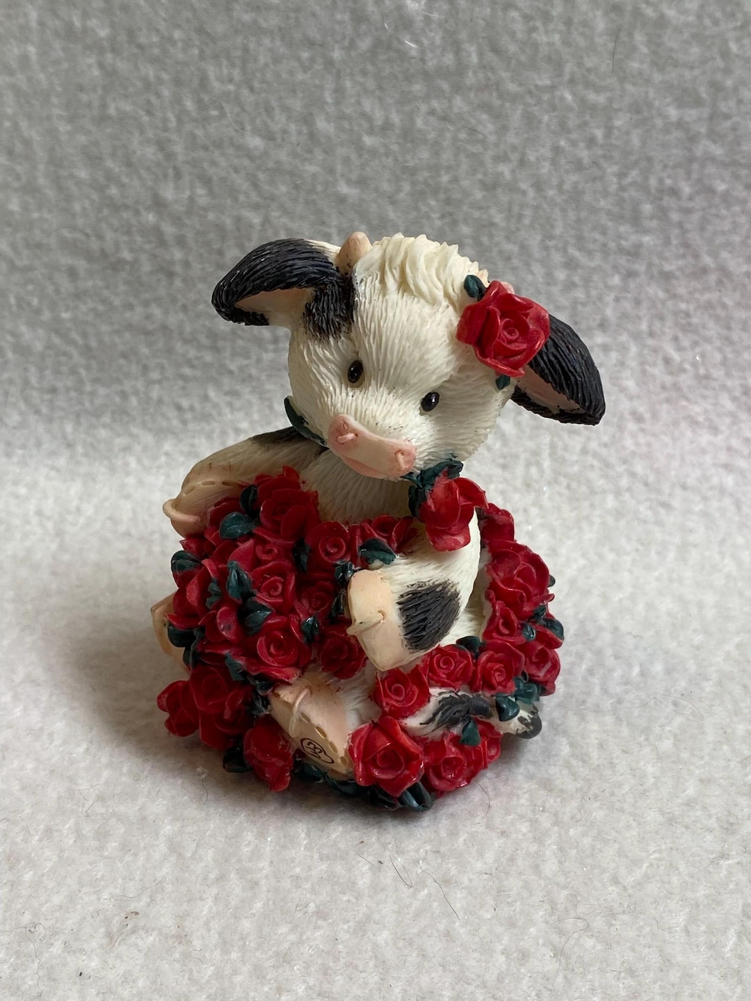 Mary's Moo Moos Cow Figurine - Cow in Roses - 'ador-a Bull' (#FIG1585 ...