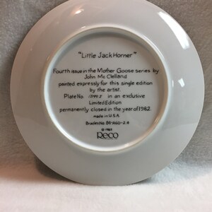 Reco Mother Goose Plate Collection - 'little Jack Horner' (#PLT336) - Etsy