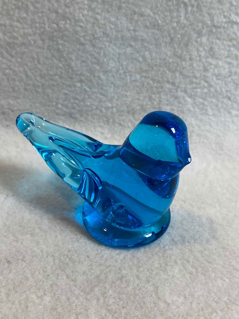 Vintage Bluebird of Happiness Glass Figurine BCD632 - Etsy