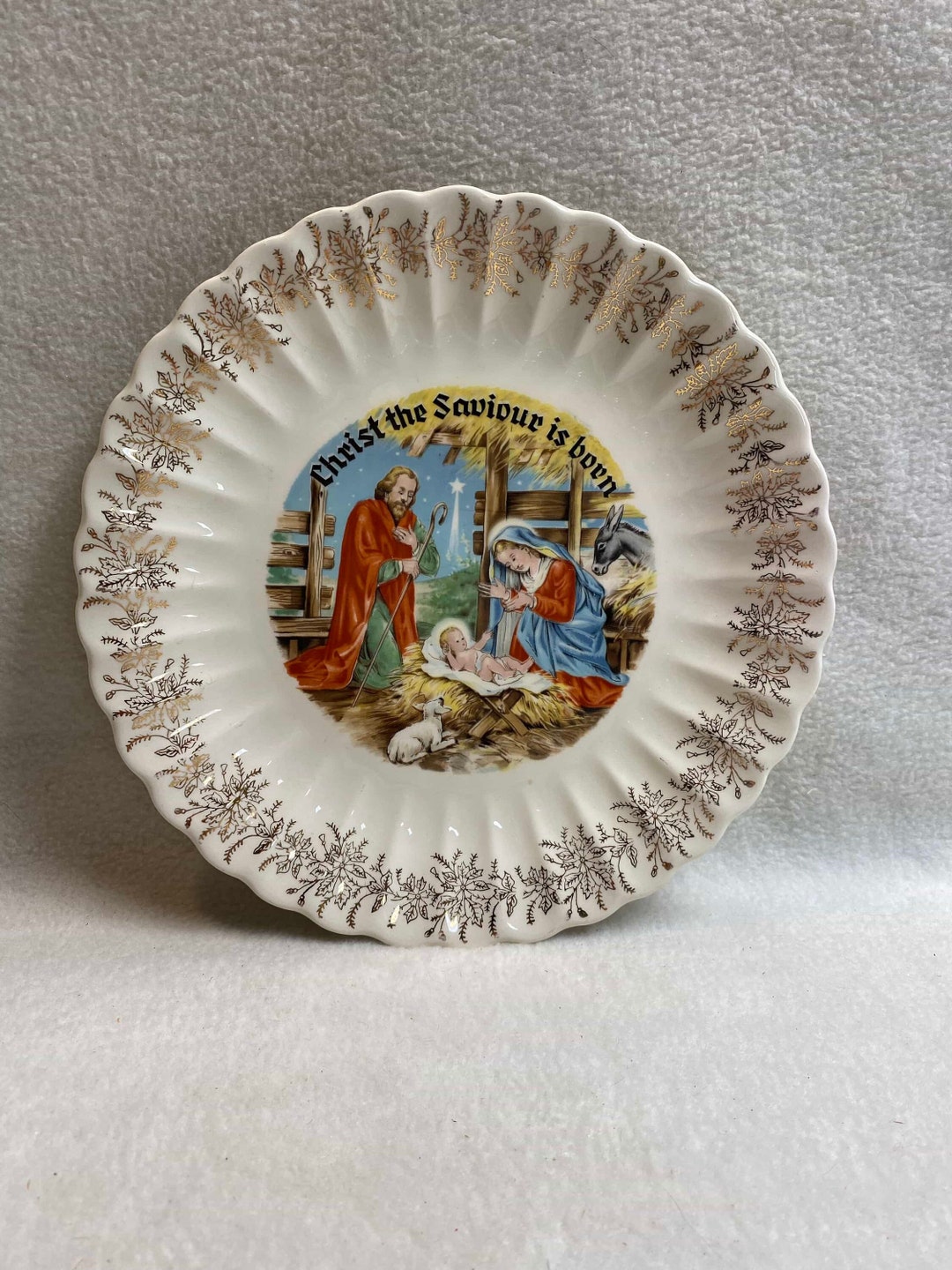 Vintage Nativity Collector Plate - 'christ the Saviour is Born' - 1956 ...