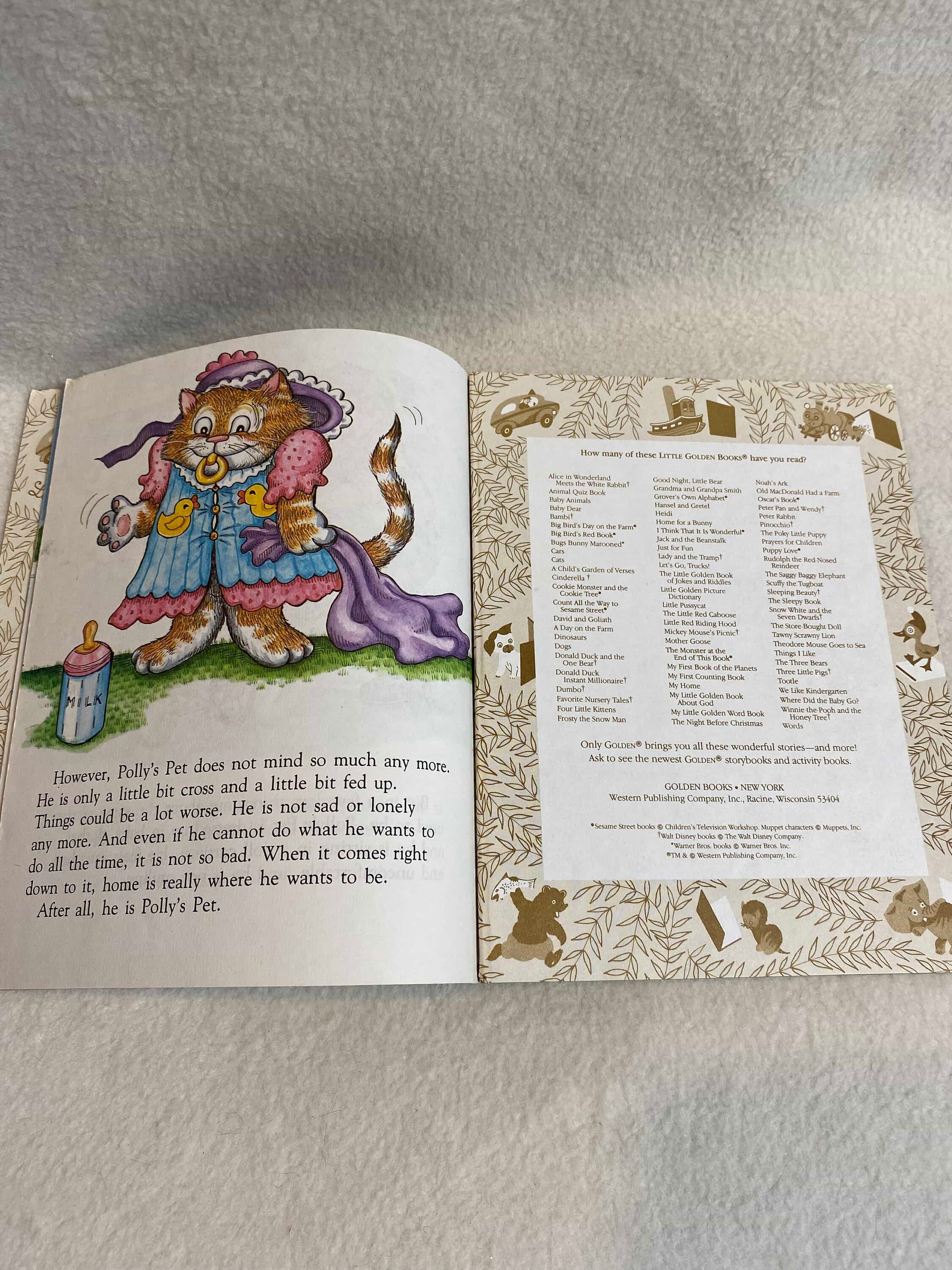 Vintage Little Golden Book (1984) - 'polly's Pet' (#BK203) - Etsy