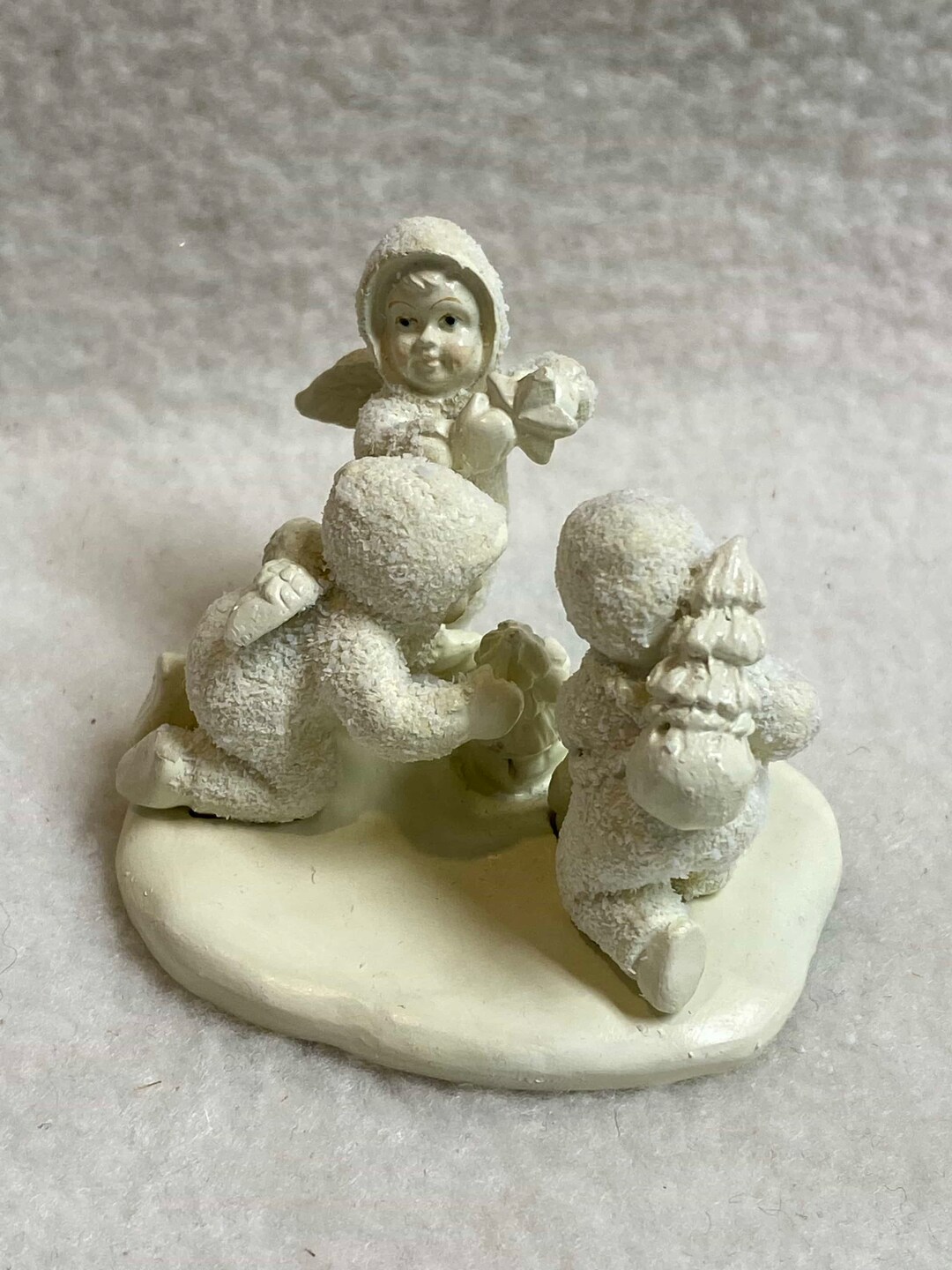 Vintage Hand-painted Pewter Miniature Snowbabies 'we'll Plant the ...