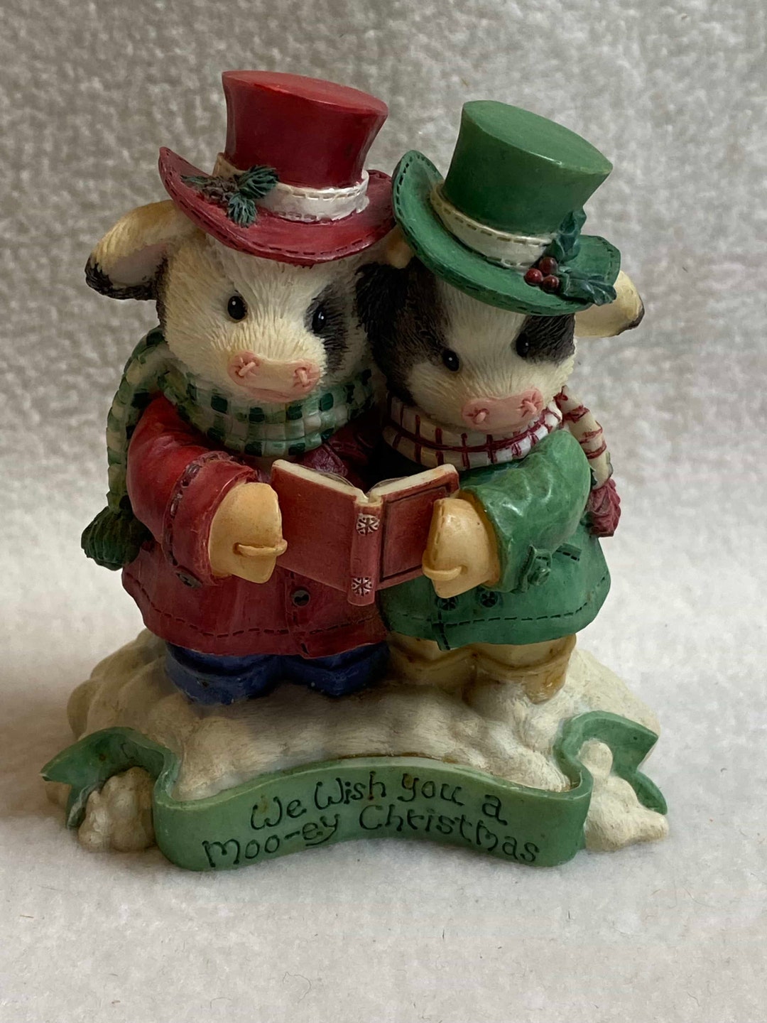 Mary's Moo Moos Figurine - Caroling Cows - 'we Wish You a Moo-ey ...