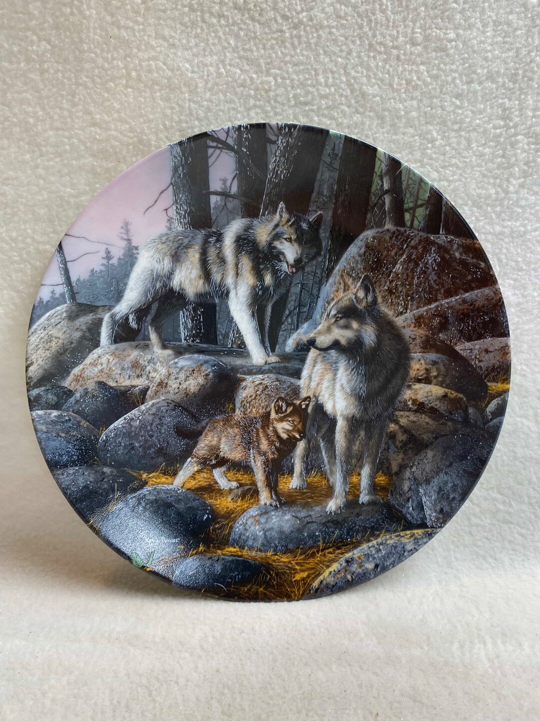 Knowles Call of the Wilderness Collectible Wolf Plate - 'A New Future ...