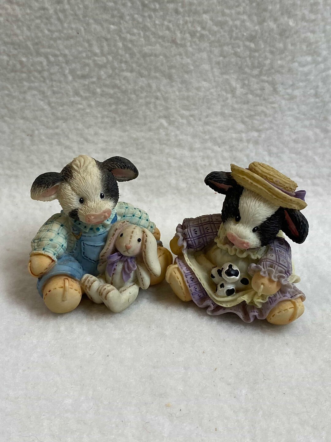 Mary's Moo Moos Mini Figurines - Cow With Bunny ('some Bunny Loves Moo ...
