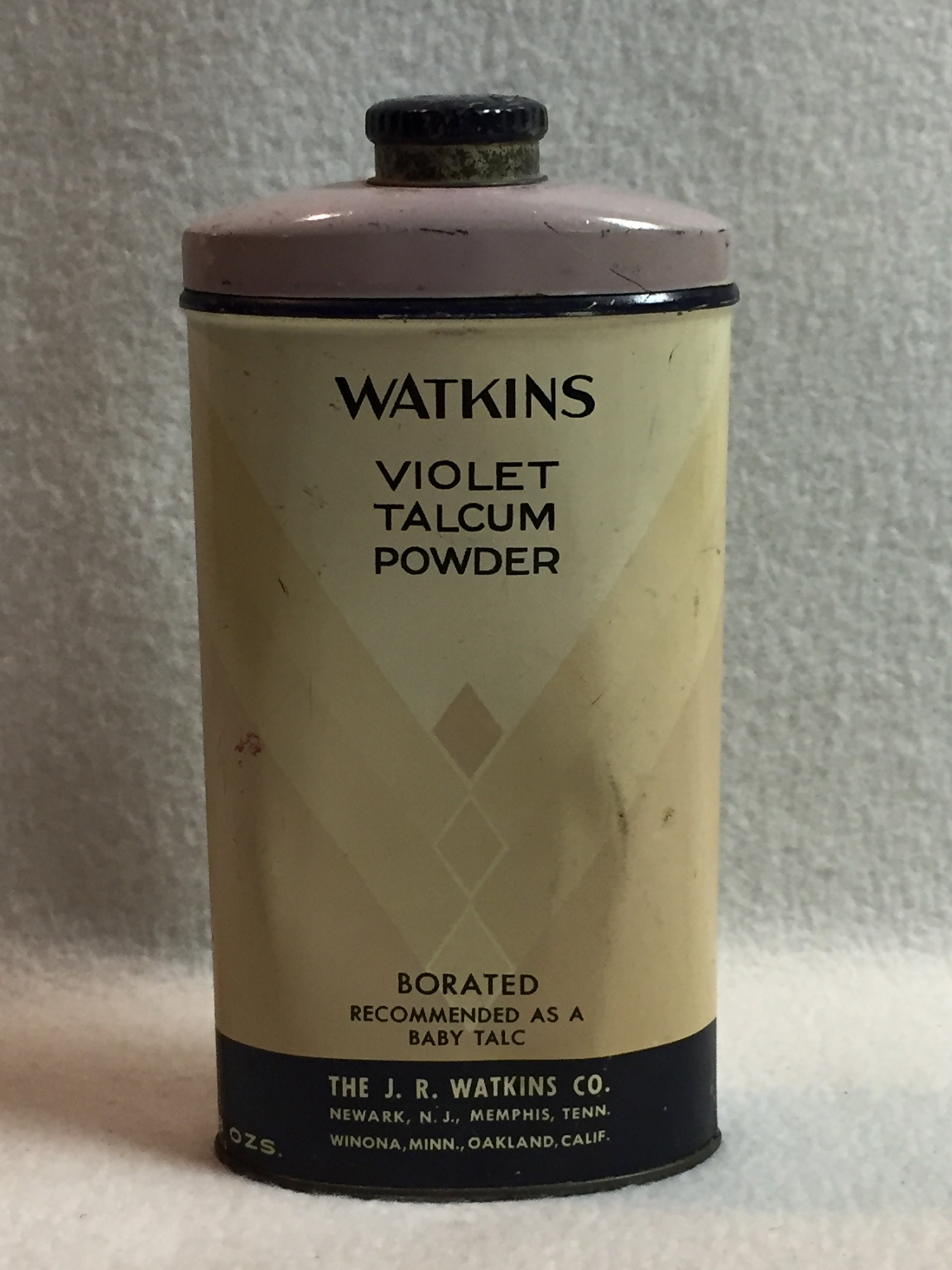 Vintage J.R. Watkins 8 Oz Violet Talcum Powder Tin for Display - Etsy