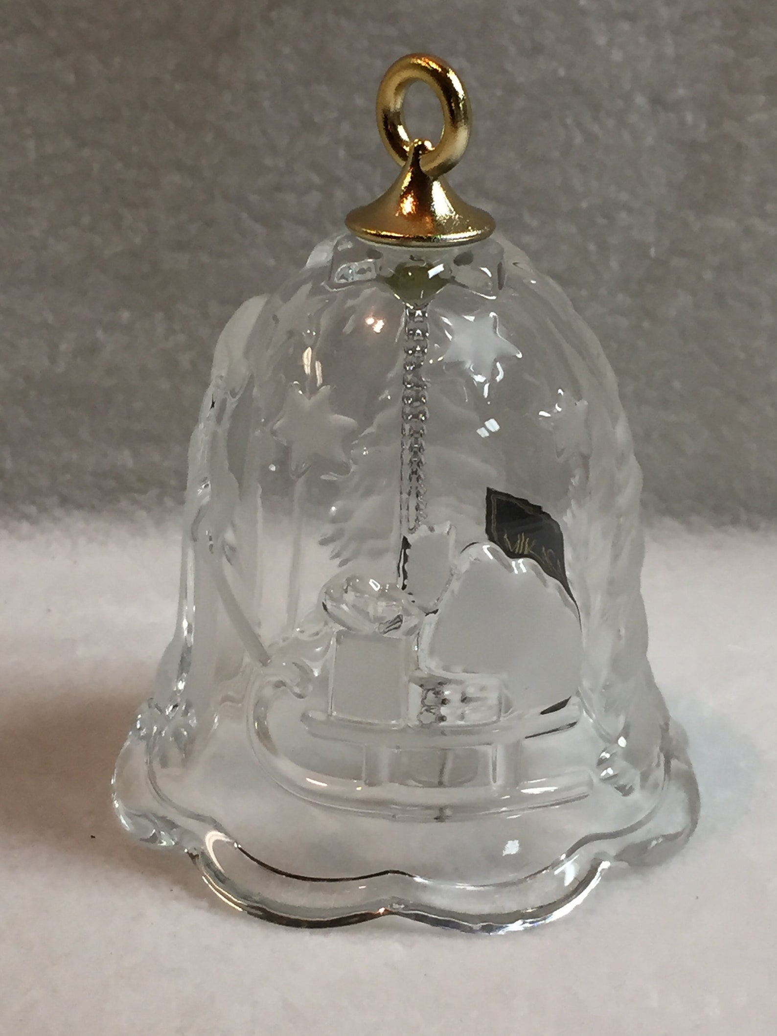 Mikasa (germany) Clear/frosted St. Nicholas With Sleigh and Trees ...