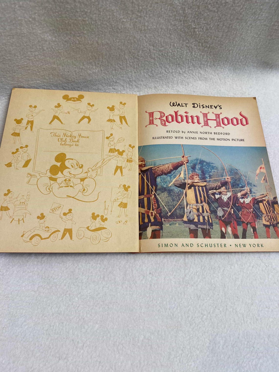 Vintage First Edition Micky Mouse Club Children's Book (1955) - 'robin ...