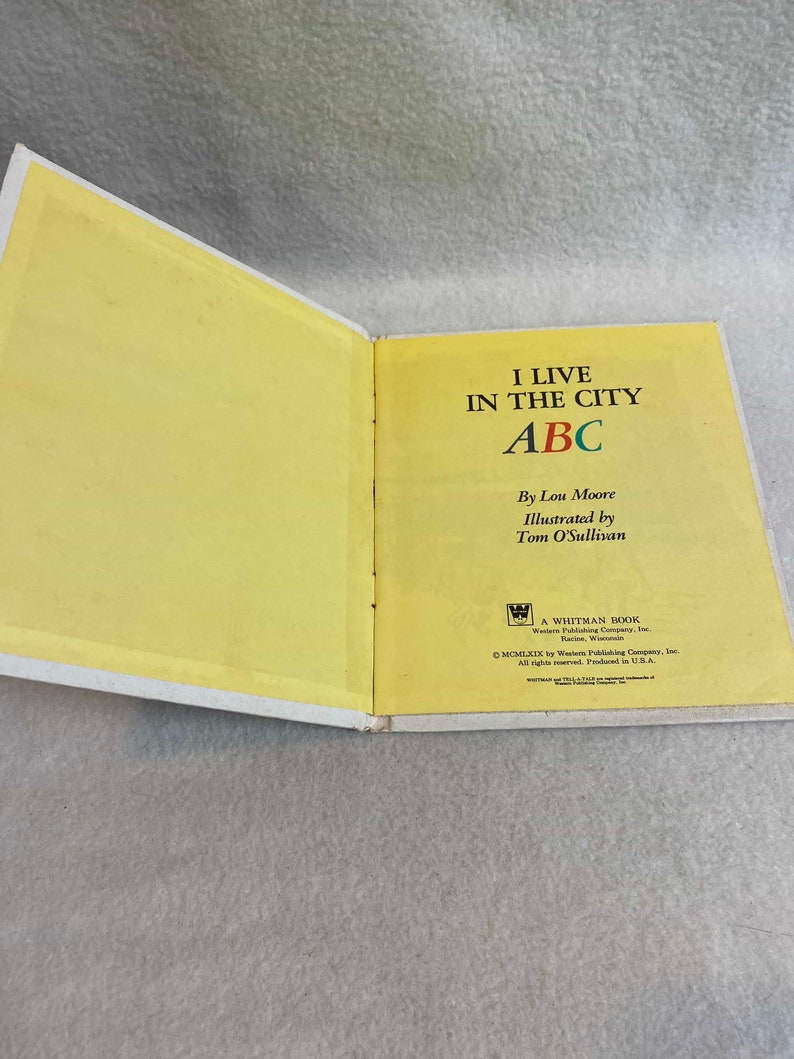 Vintage Whitman Tell-a-tale Book (1969) - 'I Live in the City - ABC' (# ...
