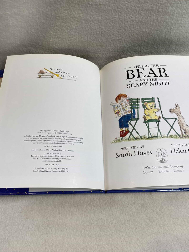 Vintage Children's Book (1992) - 'this is the Bear and the Scary Night ...