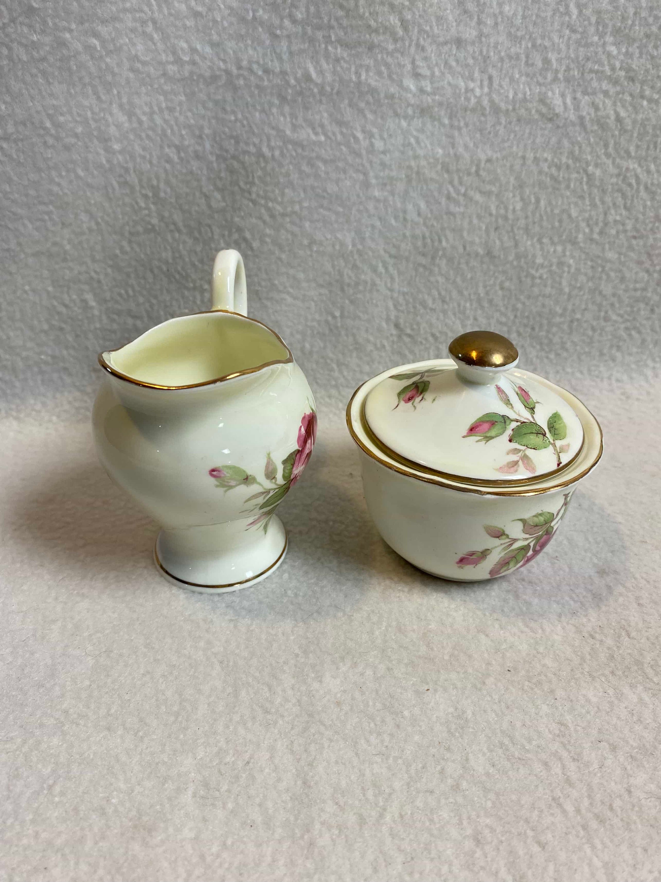 Royal Stuart Spencer Stevenson Hand-painted Porcelain Pink Rose Creamer ...