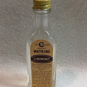 Vintage J.R. Watkins 1 Oz Liniment Sample Bottle for Display (#W205) - Etsy