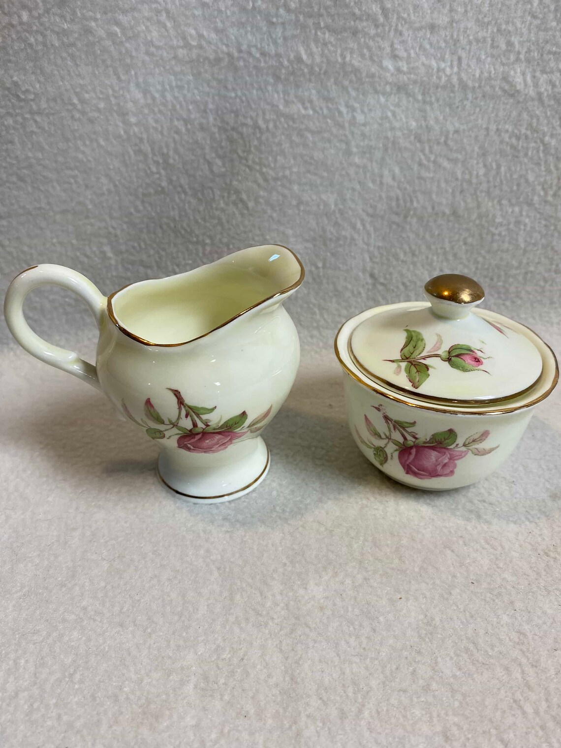 Royal Stuart Spencer Stevenson Hand-painted Porcelain Pink Rose Creamer ...