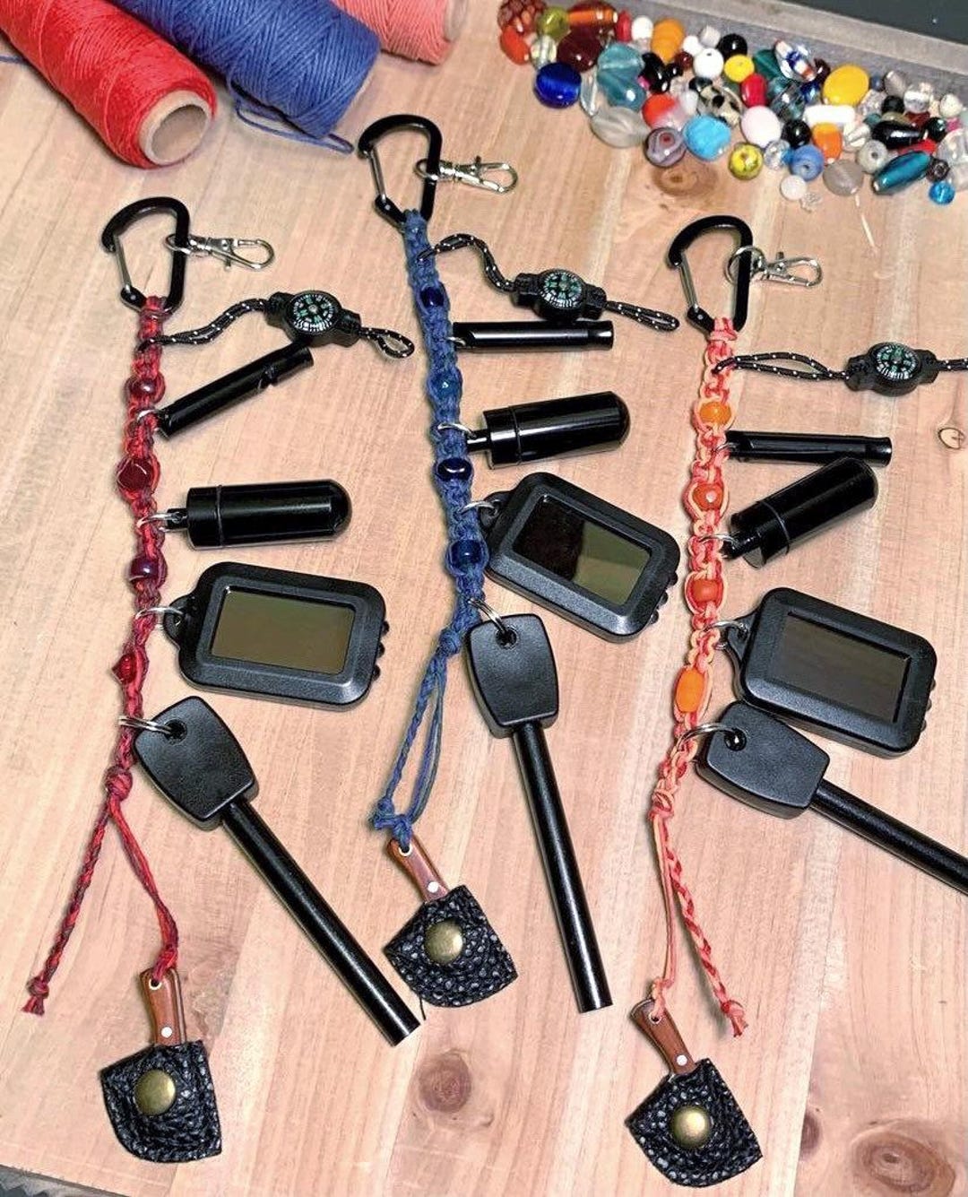 Survival Keychain- Ultimate Survival Tools- Gifts for Him- Keychain ...