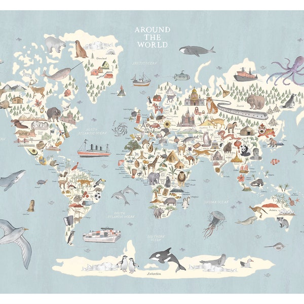 World Map A1 Print - Etsy Australia