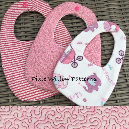 ITH in the Hoop Baby Bib Digital Embroidery Design - Etsy