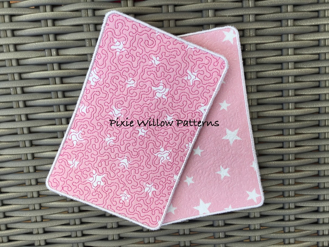 ITH Re-usable Baby Wipes. Make up Temover Pads, Stipple Quilted Design ...