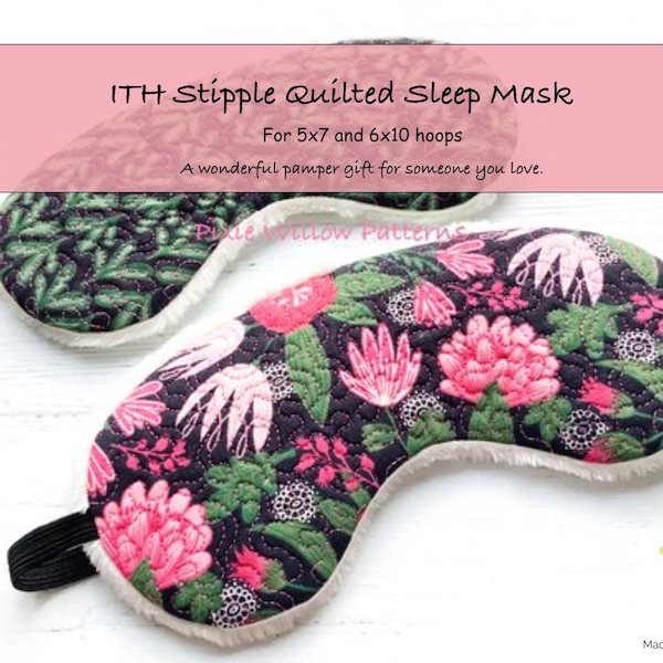In Hoop Eye Mask - Etsy