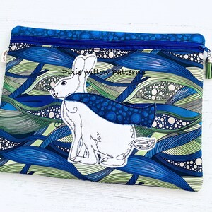 ITH Zipper Bag With Hare Applique, in the Hoop Machine Embroidery Design for 6x10 and 9x12 Hoops ...