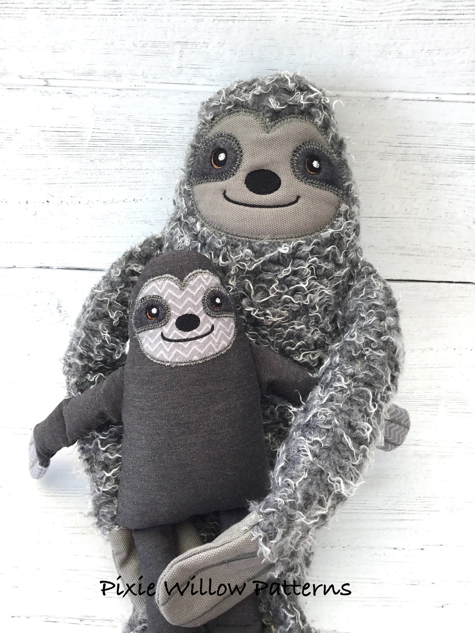 ITH Sloth. in the Hoop Sloth Stuffie Pattern for 5x7 6x10 | Etsy