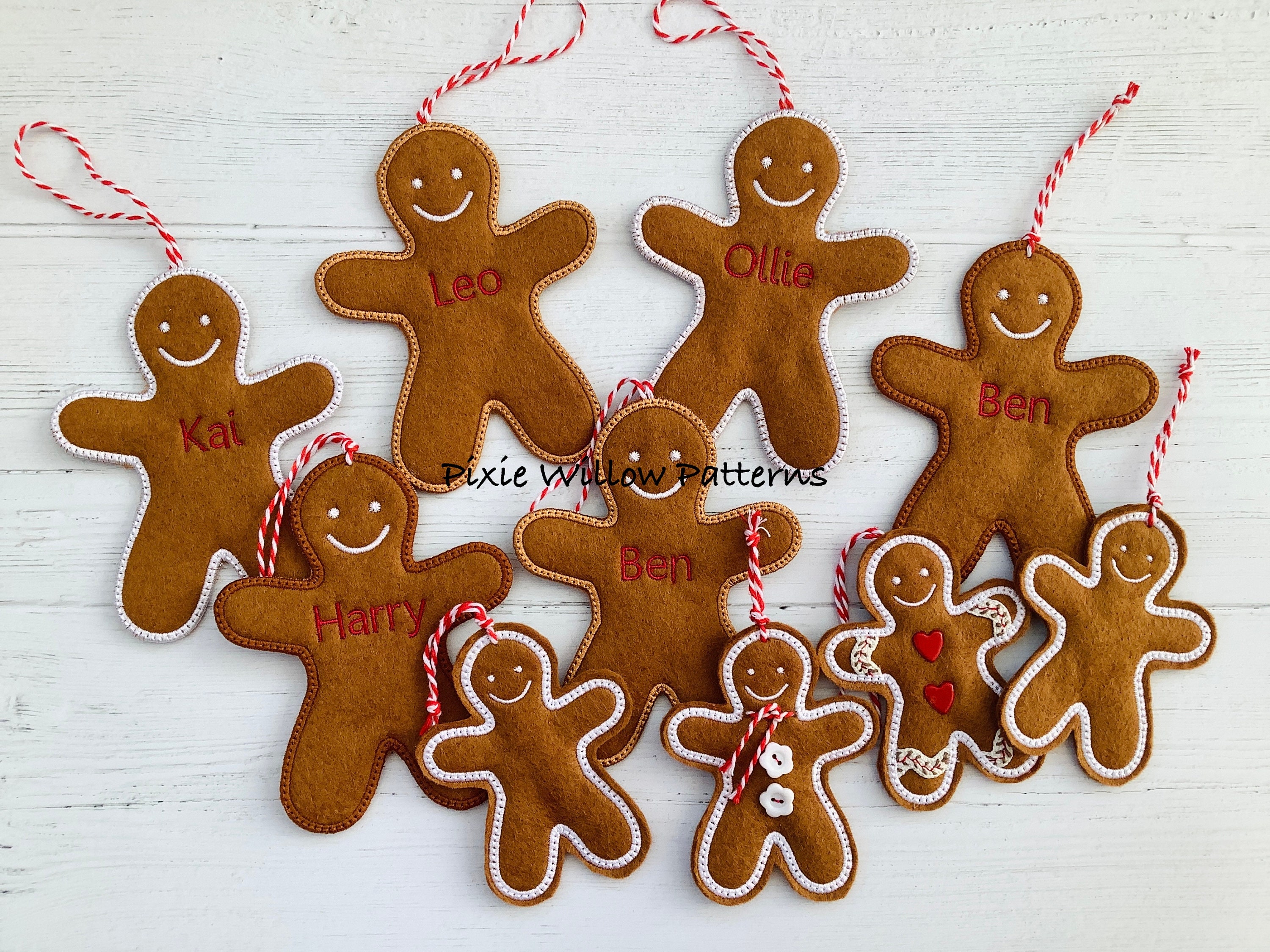 ITH Gingerbread Man Machine Embroidery Design. Christmas in the Hoop ...