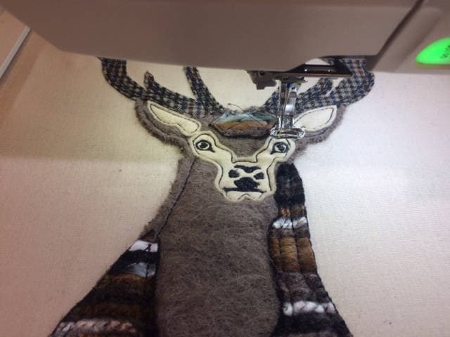 ITH Stag Machine Embroidery Design Raw Edge Appliqué Pattern - Etsy UK