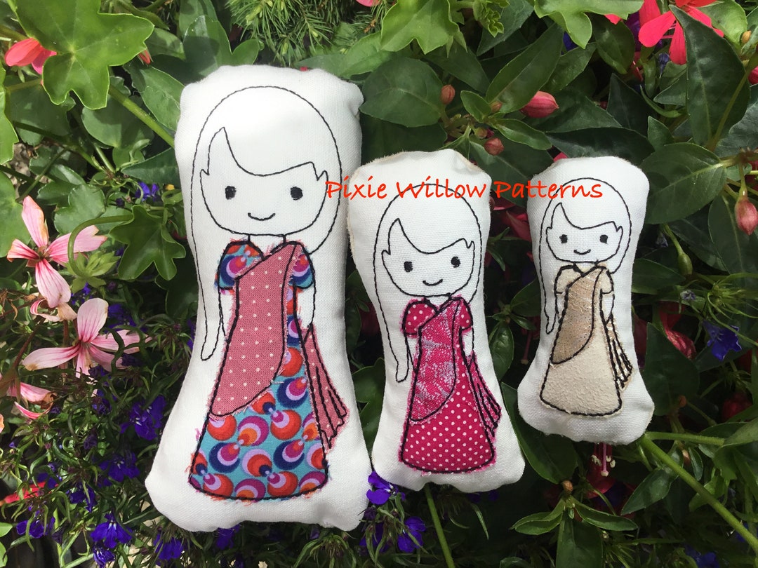 ITH Stuffie Girl (9) Machine Embroidery Pattern, Part of the My Family ...