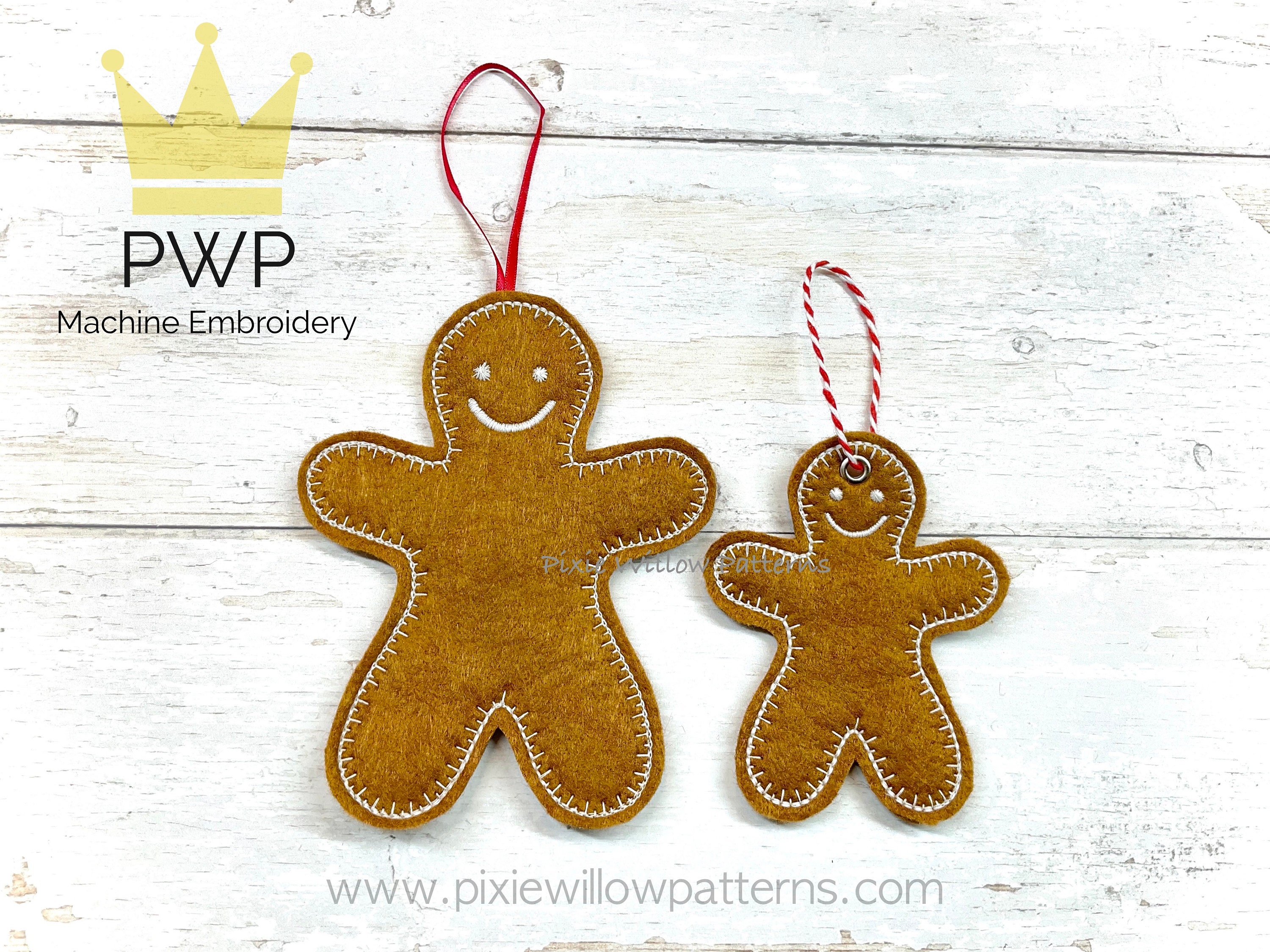 ITH Gingerbread Man, Machine Embroidery Design.for 4x4, 5x7, 6x10, 8x12 ...