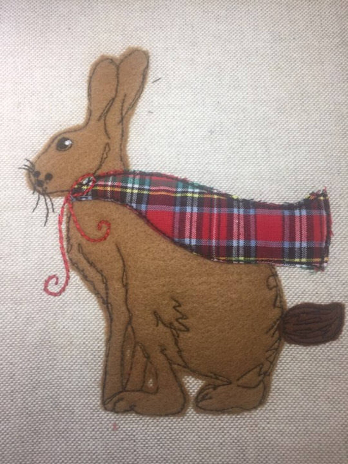 ITH Raw Edge Applique Hare Machine Embroidery Designs 5x7 8x8 | Etsy