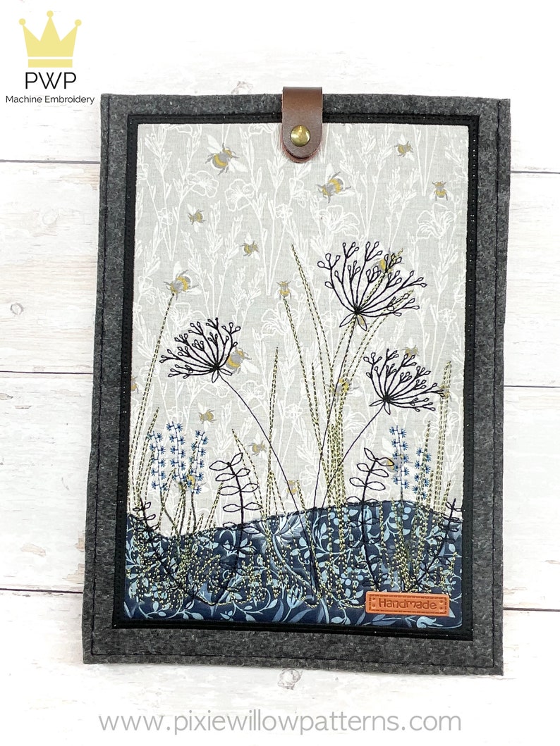 ITH Meadow Scene iPad / Tablet Case Pattern: Machine Embroidery Pattern ...