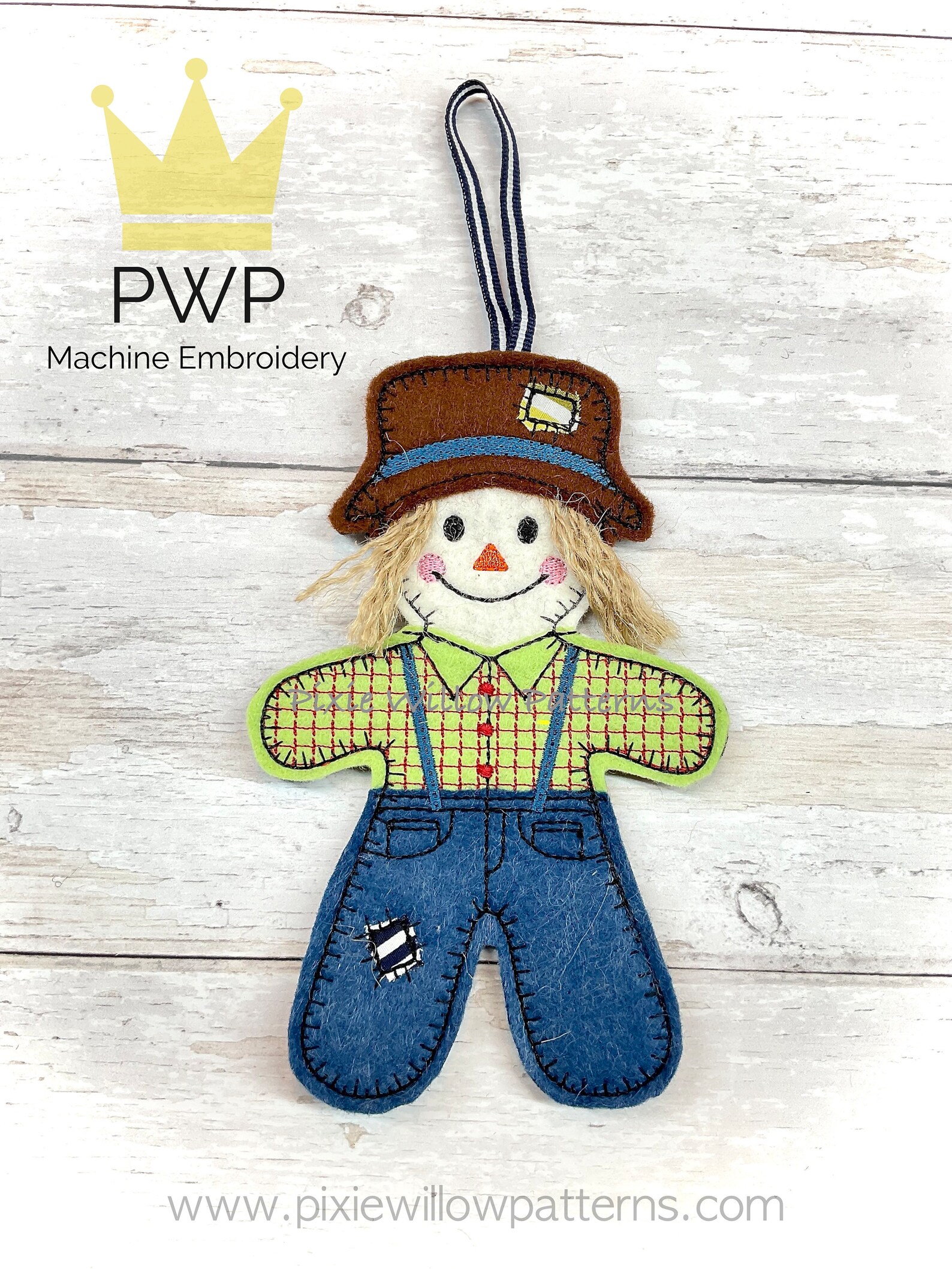 ITH Stuffed Scarecrow Machine Embroidery Design: for 5x7 & 8x11 Hoops ...