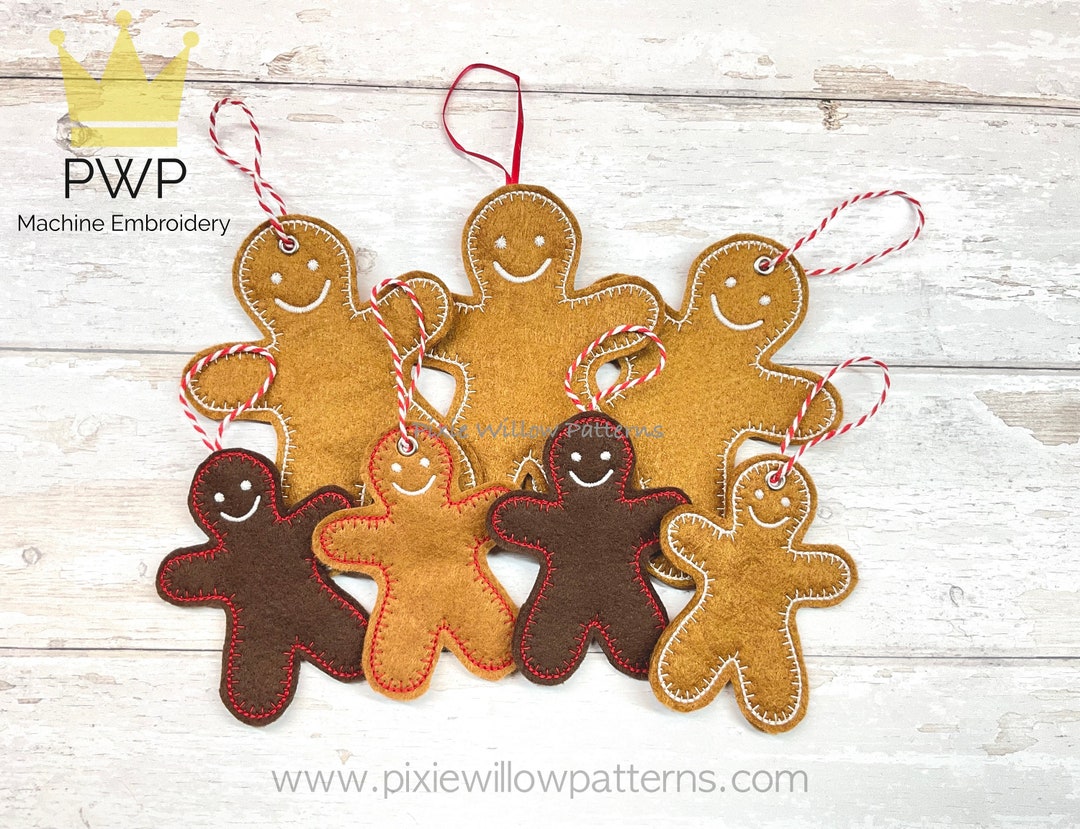 ITH Gingerbread Man, Machine Embroidery Design.for 4x4, 5x7, 6x10, 8x12 ...
