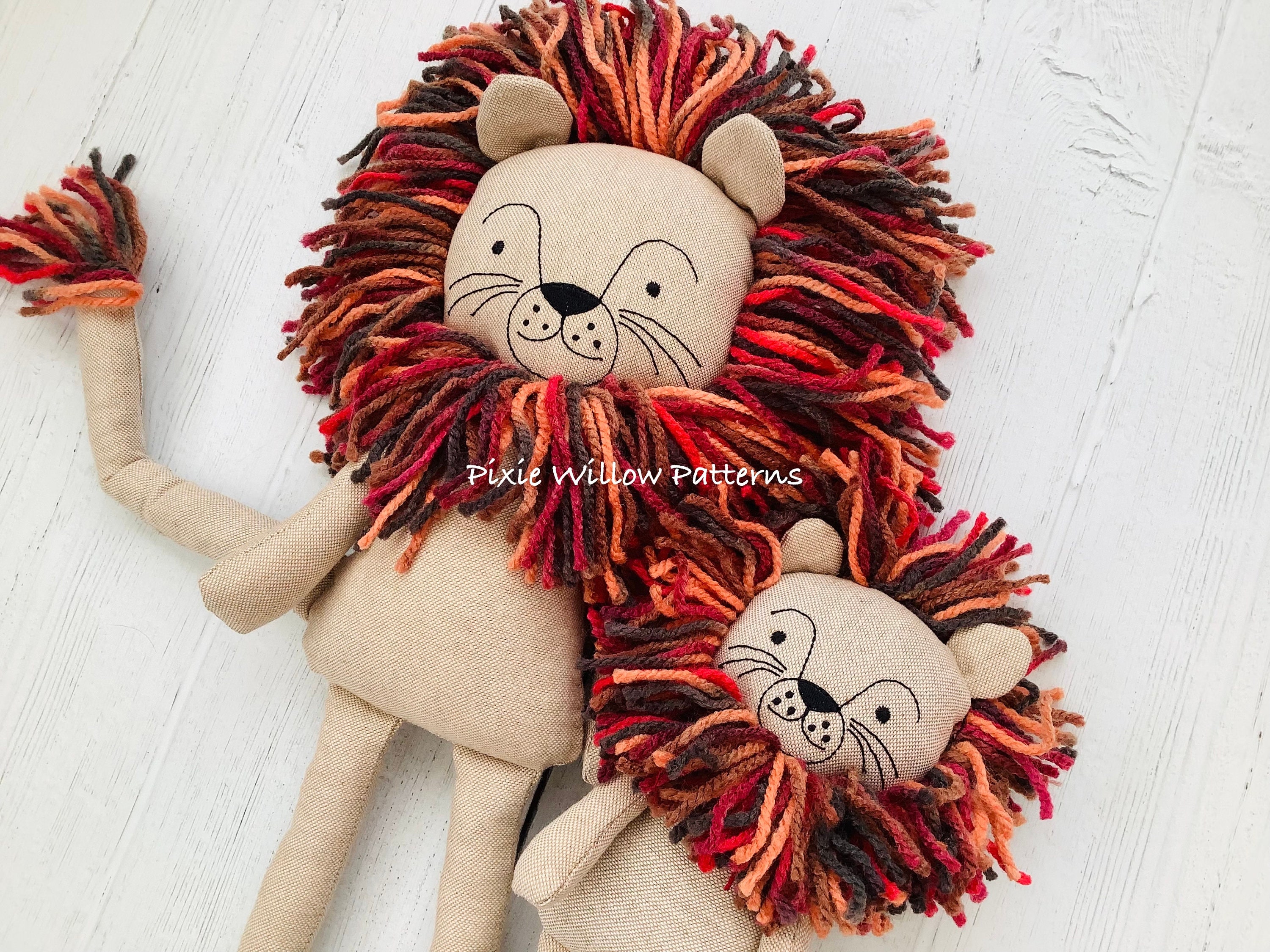 ITH Lion Stuffie Design. in the Hoop Lion. Machine Embroidery - Etsy