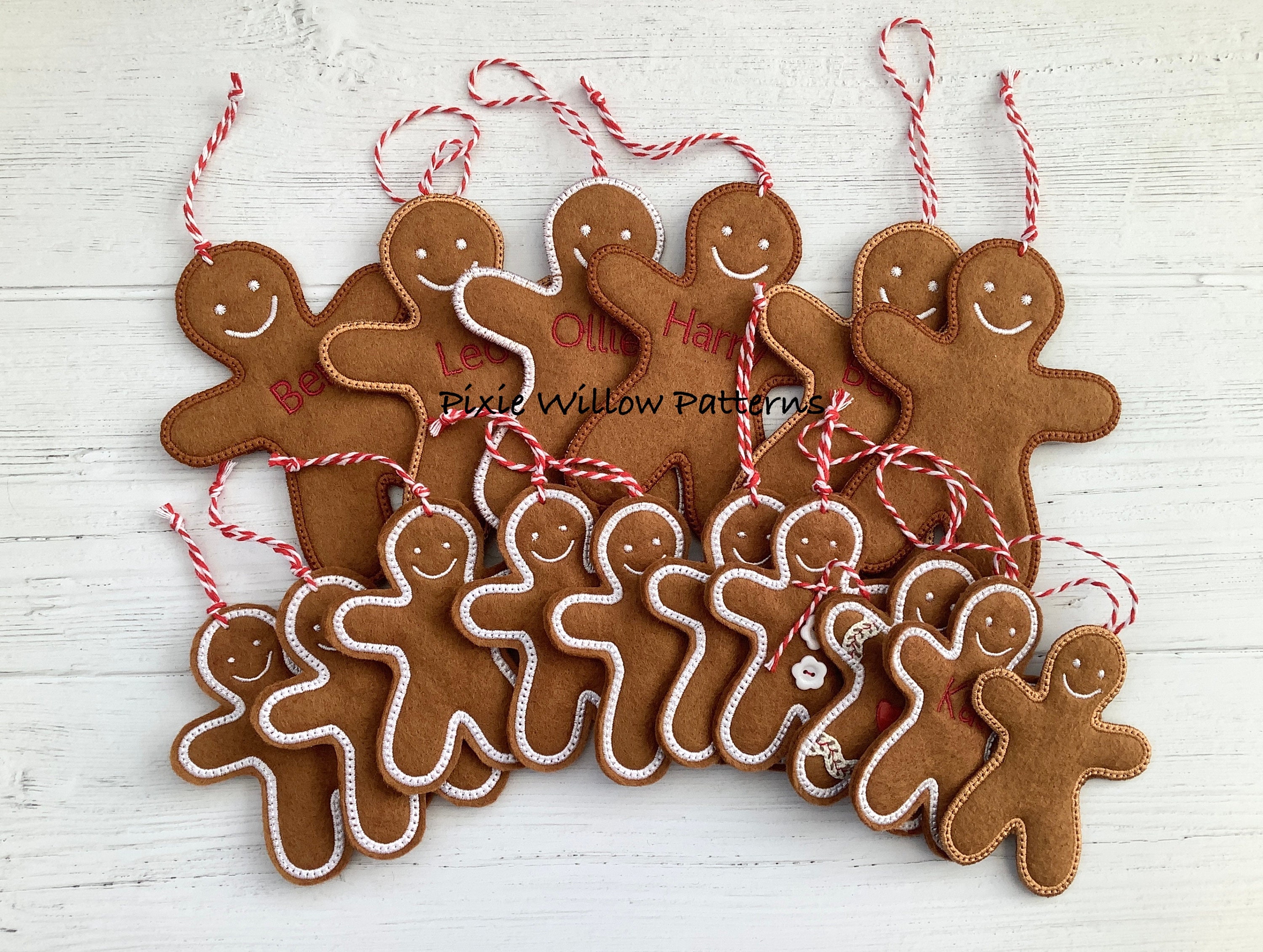ITH Gingerbread Man Machine Embroidery Design. Christmas in the Hoop ...