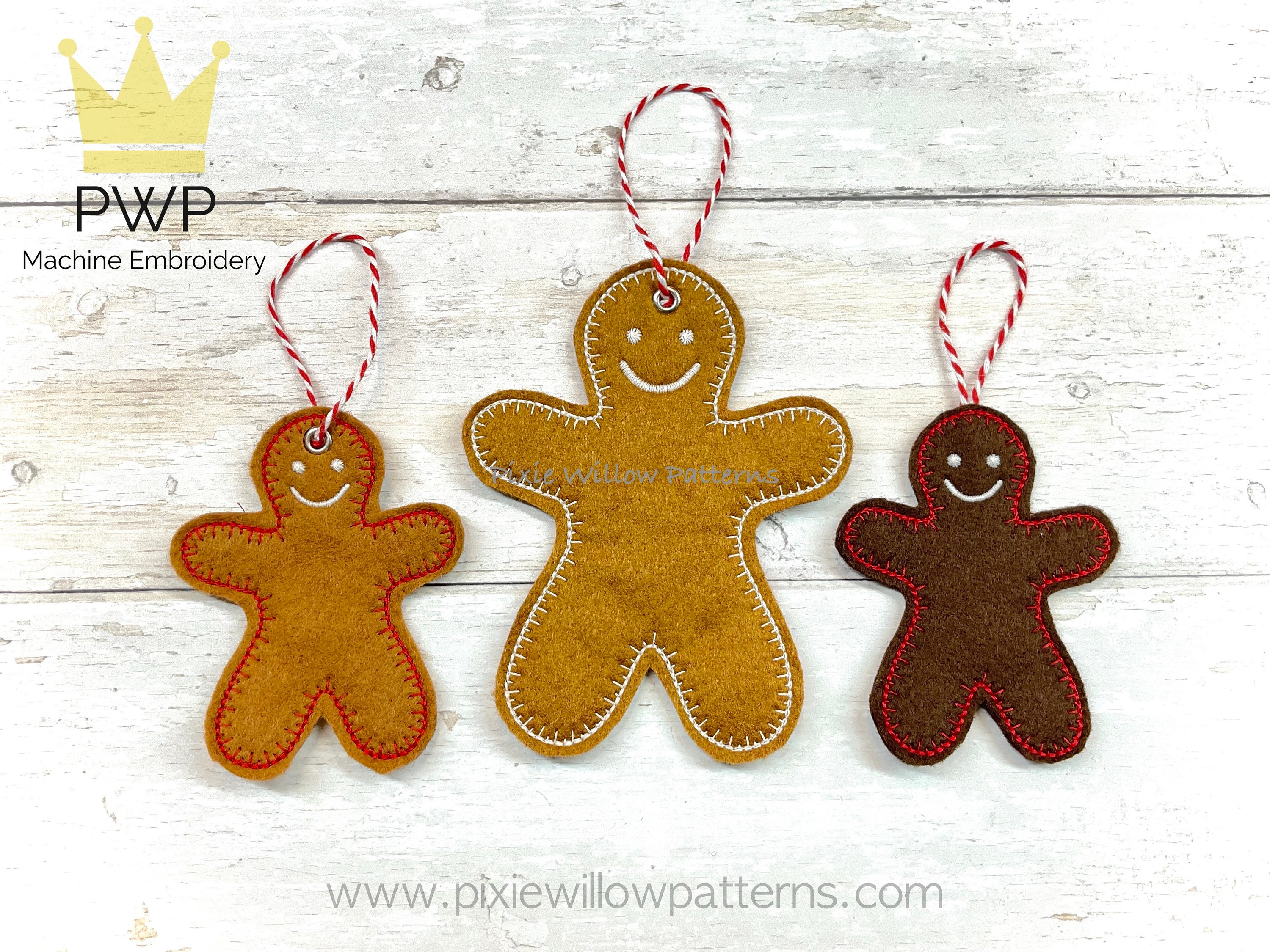 ITH Gingerbread Man, Machine Embroidery Design.for 4x4, 5x7, 6x10, 8x12 ...